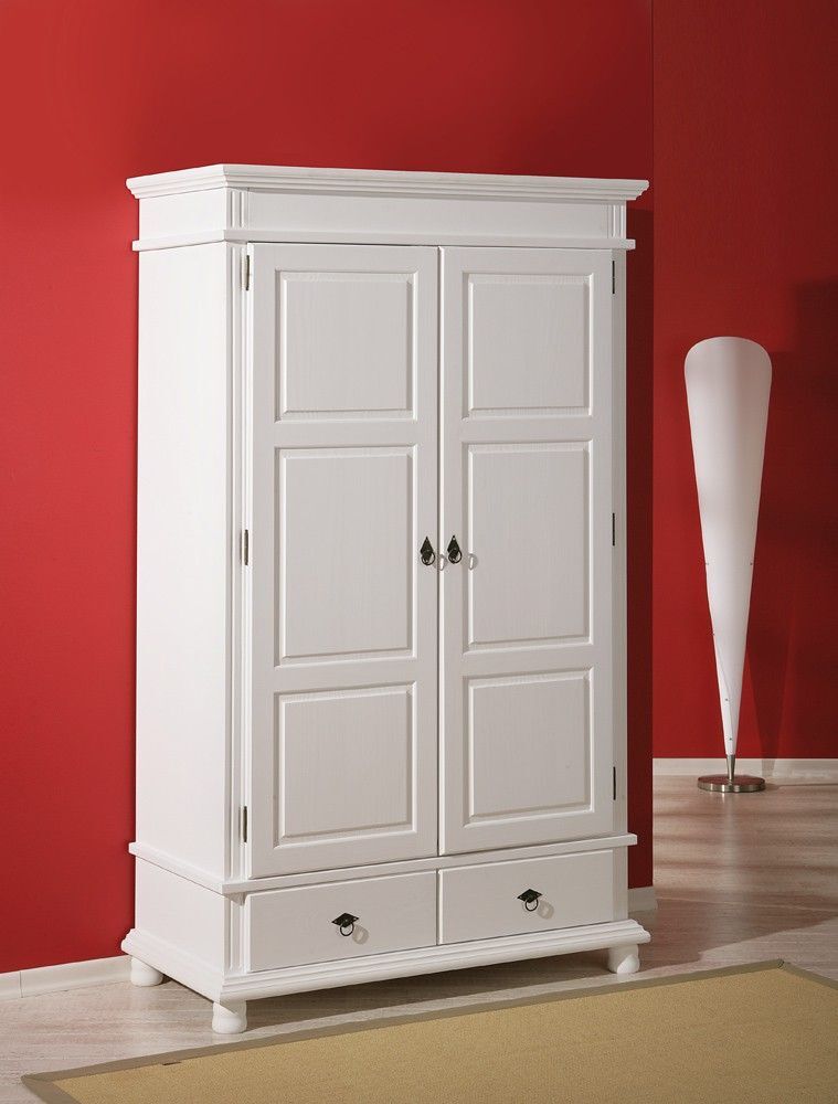 Kleiderschrank Massivholz Weiss