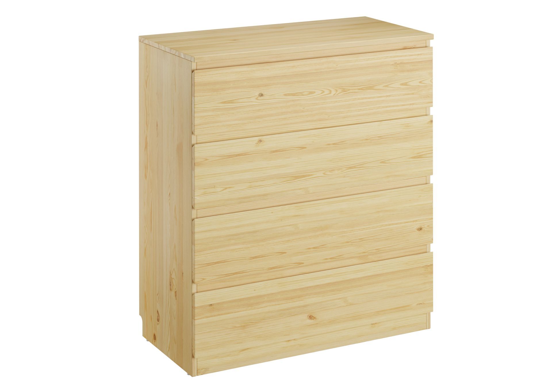 Moderne Holzkommode Holzschrank mit 4 Schubladen Natur Kiefer 90.50-20